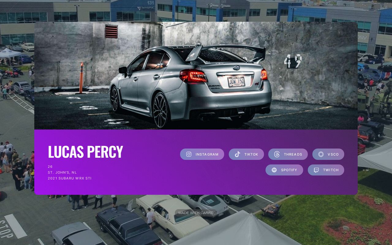 Lucas Percy • Socials